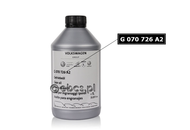 VW G070726 A2 ORYGINALNY SERWISOWY OLEJ PRZEKŁADNIOWY - 2 LITRY ZESTAW